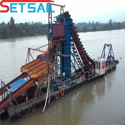 Cina Cost di spedizione accessibile Dredger per l'estrazione di minerali a catena di secchi per prestazioni stabili e oro in vendita