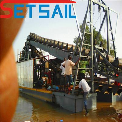 Cina Dredger per l'estrazione dell'oro e del diamante a catena a secco all'interno di gruppi generatori a motore diesel in vendita