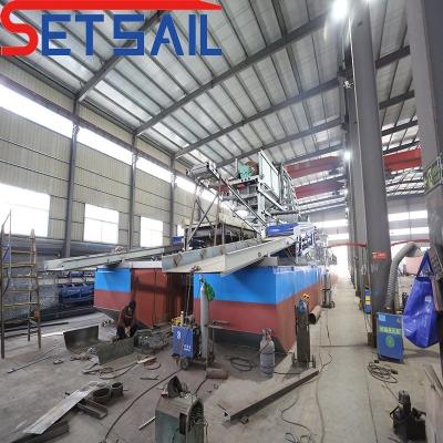 Cina Dredger per l'oro a catena a secco di 150 m3 di capacità per la separazione di galleggiamento in Sud America in vendita