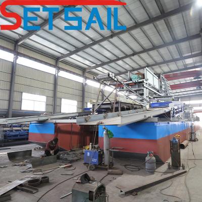 Cina QHM-1 Chain Bucket River Gold and Diamond Dredger con materiale resistente alla corrosione in vendita