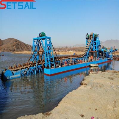 Cina 150 metri cubi all'ora Dredger per l'estrazione dell'oro a catena di secchio per la produzione di oro in volume in vendita