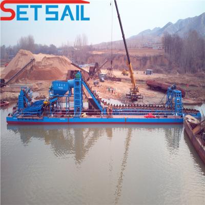 China 4kw X 3-10kw X3 Migração Device Chain Bucket River Máquinas de mineração de ouro com Jigging à venda