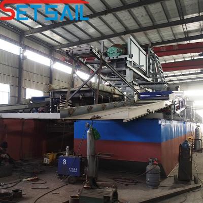 Cina 4.5m-10m larghezza catena secchio del fiume oro attrezzature minerarie diamanti con schermo a tromba in vendita