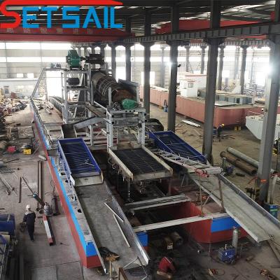 Cina 4.5m-10m larghezza catena secchio del fiume oro attrezzature minerarie diamanti con schermo a tromba in vendita