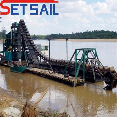 Китай Корабль для добычи золота и алмазов Chain Bucket River с подъемным двигателем мощностью 7,5-100 кВт продается