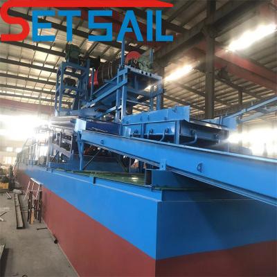 Китай Добывающий драггер на реке Chain Bucket для поиска золота из озера Set Sail в глубине драгирования 7-20 м продается
