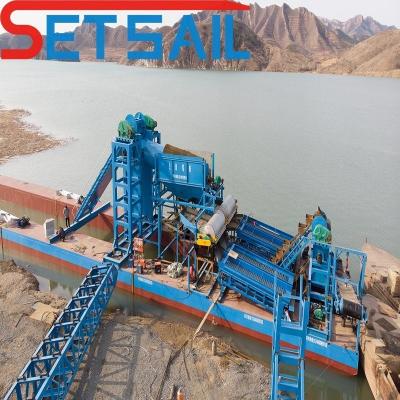 Cina Barca di estrazione d'oro con scatola a fusoliera di 1,4mx1,2m-2,6mx1,5m Lunghezza dello schermo del tamburo.Diametro in vendita