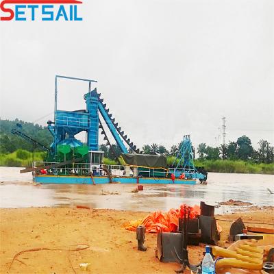 Китай Устойчивая производительность цепная ведра золотодобывающий дрессер с агитационным парашютом продается