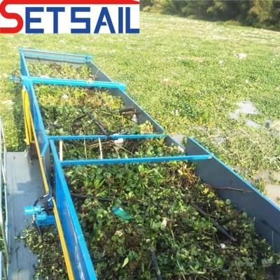 Cina Larghezza di taglio da 3 a 6 m Larghezza dello scafo Setsail Weed Harvester e raccoglitore galleggiante in vendita