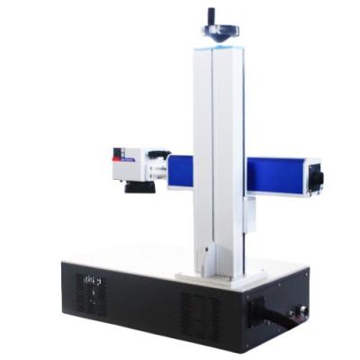 Materiales metálicos Máquina pequeña de marcado por láser rotativo para fibra de acero Raycus 20w 30w 50w