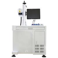 China Cabinet Desktop Laser Marking Machine with 30w Programmable Fiber Laser and Computer for sale