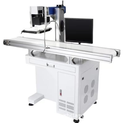 China Camera CCD Visual Positioning Automatic Focus Fiber Laser Marking Machine for Marking for sale