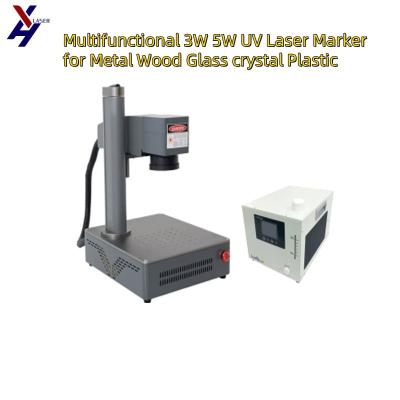 China Multifunktioneel 3W 5W UV-lasermarker voor metaal hout glas kristal plastic for sale