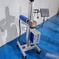 China Precision Laser Coding On Fly Boost Speed Efficiency Flying Marking Machine for sale