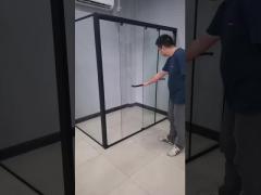 1.0mm espessura Porta deslizante dupla com ângulo de retorno Alumínio perfis de chuveiro