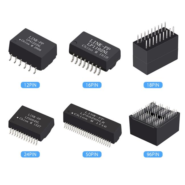 546-844-19 Magnetic RJ45 1000 Base - T Jack Female Connector LPJK0071CNL