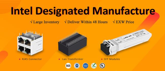 Tab Down 1x1 Port Without Led 100 Base-T Integrated Magnetic Jacks J0011D11 2