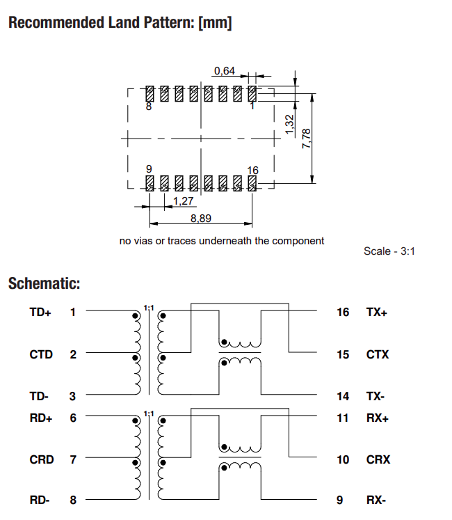 749010310 LAN Transformer