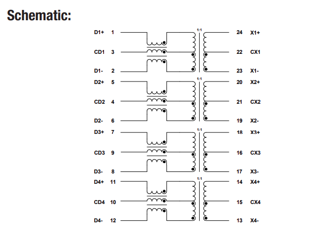 749023113C LAN Transformers Datasheet