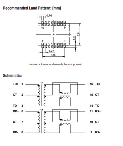 7490140117C LAN Transformer