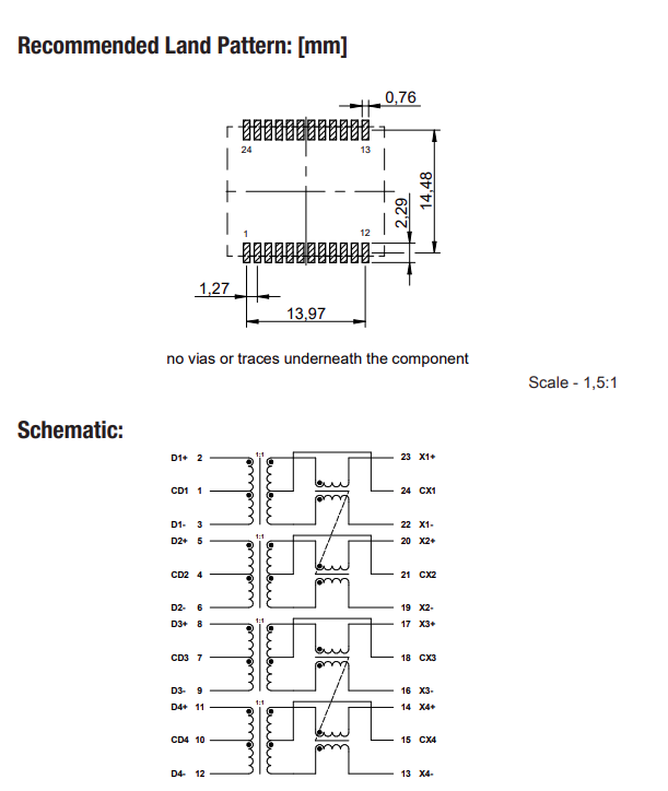 749054010 SMT Transformer Datasheet