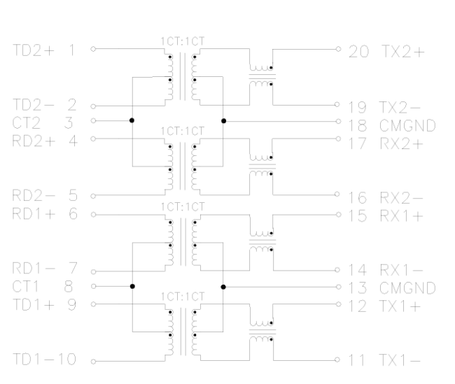 D20601G Dual Port Transformer Modules