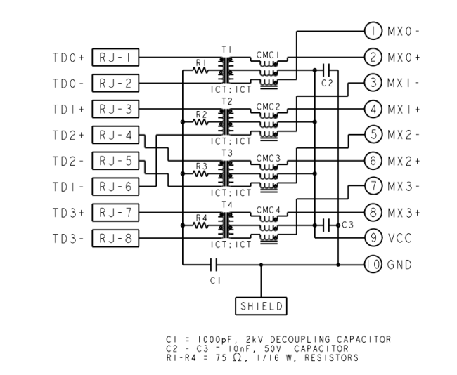 1840860 Series Magjack
