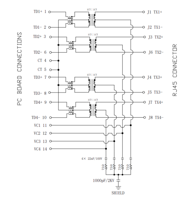 LPJG0926HENL RJ45 Connector Diagram