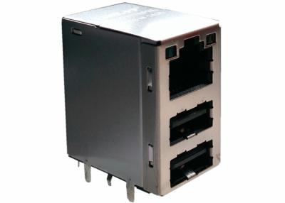 China SHRJ-1108F1019-2 USB With Rj45 Connectors 10 / 100 / 1000Mbps Magnetic for sale