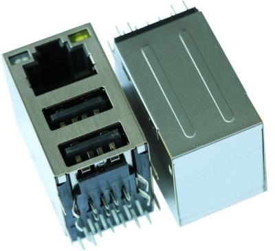 Chine JFM38U1M-21GB-4F USB à deux orifices avec l'Ethernet de gigaoctet des connecteurs Rj45 magnétique à vendre