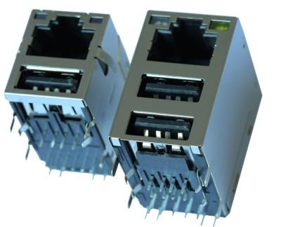 Chine JFM38U1A-21U5-4 USB à deux orifices avec l'Ethernet de gigaoctet des connecteurs Rj45 magnétique à vendre