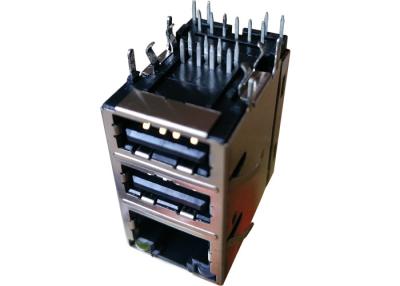 Chine RU7-160F7G1F RJ45 + 2USB type magnétique du connecteur 10/100Mbps un USB à vendre