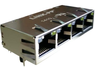 中国 LU4S041A LF/LU4T041A LF の複数の港 RJ45 1x4 は磁気 10/100Base-T を統合しました 販売のため