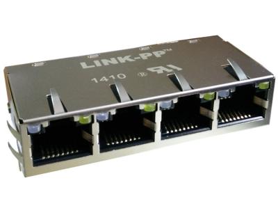 Chine 0826-1D4T-M1-F Étiquette- de Magjack de gigabit de port de LAN Rj-45 du cric 1x4 du Multi-port RJ45 à vendre