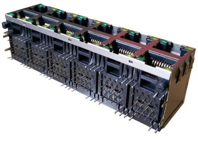 China 0833-2X6R-55 gestapelde POE RJ45 Schakelaar 2x6 Gigabit Voip 10/100/1000M Magjack Te koop