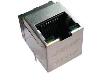 중국 1-1840472-4 기가비트 수직 RJ45 소켓 1X1 모듈라 잭은, 최고 입장 w/LED를 보호했습니다 판매용