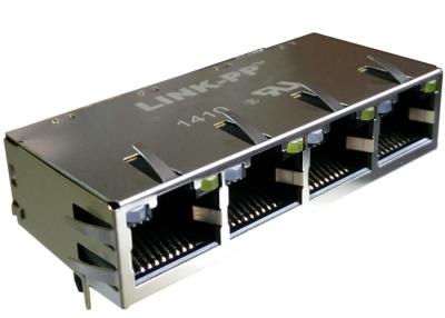 Chine gigabit Magjack du port 1x4 de quadruple de connecteur de 08261D4TM1-F POE RJ45 10/100/1000 LAN à vendre