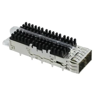 2170705-2 1x1 Port ZQSFP+ Cage With Heat Sink 28 Gb/S  Included Lightpipe