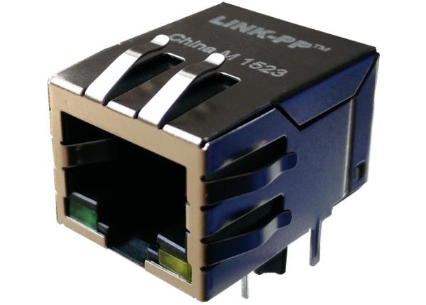 Quality Rj45 Magnetic Connector 1840434-4 Gigabit Jack Shielded With Leds 1840434-6 for sale