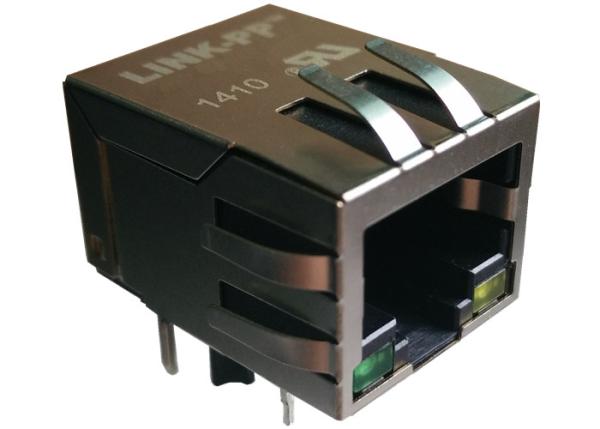 Quality Rj45 Magnetic Connector 1840434-7 Gigabit Jack Shielded With Leds 1840434-9 for sale
