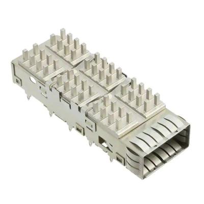 Chine 1888631-2 cage de QSFP+ avec le radiateur 14 Gb/s par le Presse-ajustement de trou à vendre