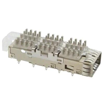 China 1888971-1 gaiola de QSFP+ com dissipador de calor Lightpipe incluído com o ângulo direito do furo à venda