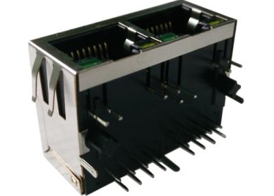 Cina ARJM12A1-811-BA-CW2 BASE della doppia porta 5G del connettore di Ethernet del Multi-porto Rj45 1x2 - T in vendita