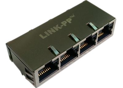 Cina 4 magnetica modulare 10/100Mbps dell'entrata 5-6610049-1 del lato del PWB Jack dei porti Rj45 in vendita