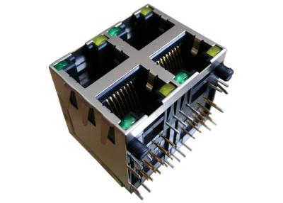 中国 XRJD-S-22-8-8-1 は RJ45 モジュラー ジャックの 10/100 の基盤T 2x2 の港 8p8c を積み重ねました 販売のため