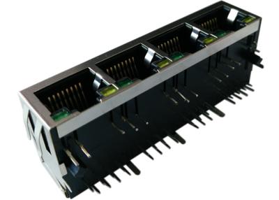 Cina Schermo della Linguetta-Giù del porto del porto 10/100BT Rj45 1x4 del quadrato di SI-60096-F con il LED in vendita