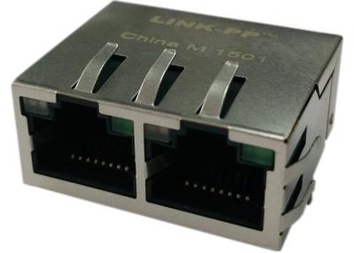 Cina Doppia porta con 10/100 di MAG, dita di XRJH-02T-1-D22-1D0 Rj45 di EMI in vendita