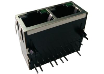 Cina Connettore accatastabile di XRJH-02T-N-LC3-5N0 1x2 RJ45 10/100/1000 Mbps con il LED in vendita