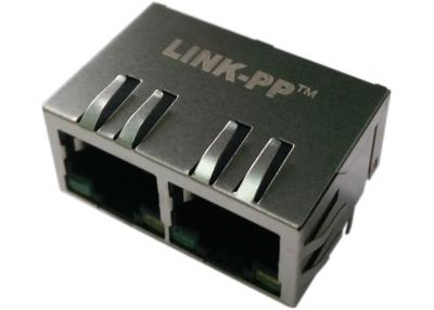 Cina Gigabit Ganged RJ45 della Linguetta-Giù di HFJ12-1G11ER-L11RL FastJack 1x2 in vendita