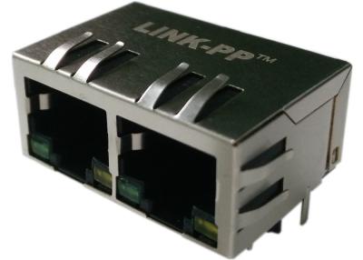 중국 Rj45 HFJ12-2450ER-L21RL 달무리 FastJack 이중 탭 아래로 10/100Base-T W/LED 판매용